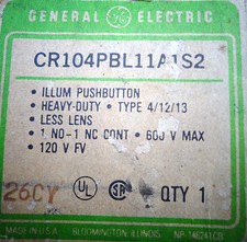 GE Red Momentary Switch Industrial Pushbutton Switches for sale | eBay