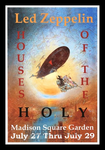 Framed Vintage Style Rock 'n' Roll Poster "LED ZEPPELIN-HOUSE OF THE ...