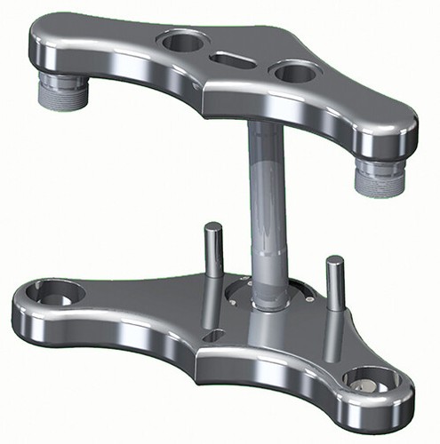 5 DEGREE BLIND TRIPLE TREE HARLEY WIDE GLIDE DYNA FXST FXSTC SOFTAIL ...