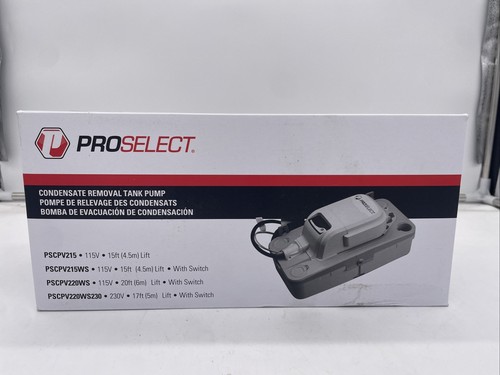 PROSELECT 85W 115V 1.6A 1/35 hp PSCPV215WS Condensate Pump with Safety ...
