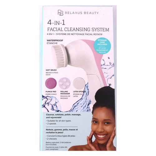 Relaxus Beauty 4-in-1 Facial Cleansing System - Exfoliate, Cleanse & Massage | eBay