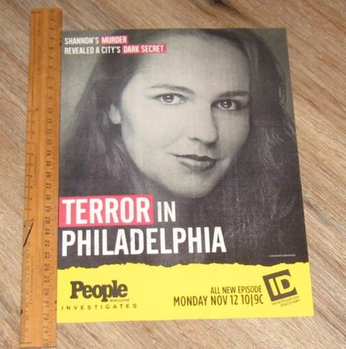 Terror In Philadelphia AD Shannon Schieber ONE magazine page PHOTO ...