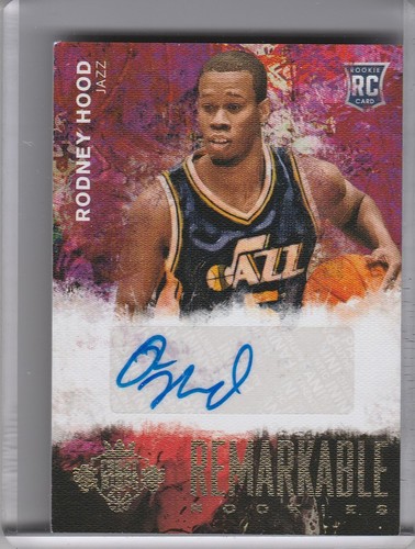 2014-15 PANINI COURT KINGS #20 RODNEY HOOD AUTOGRAPH ROOKIE RC UTAH ...
