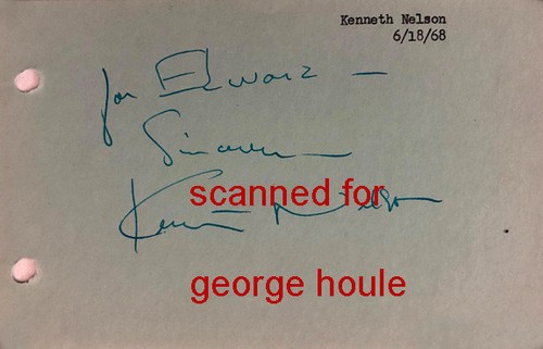 KENNETH NELSON - SIGNED - BOYS IN THE BAND - ALDRICH FAMILY - CAPTAIN ...