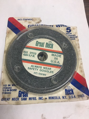 Bench Grinding Wheel 5”x 13 mm Wide x 1/2” Bore Made in USA | eBay