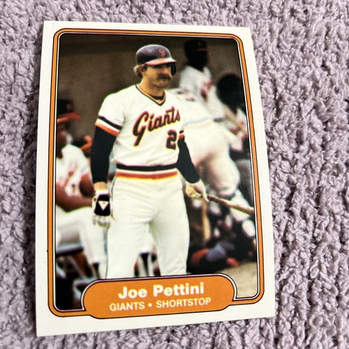 1982 Fleer #398 Joe Pettini San Francisco Giants | eBay