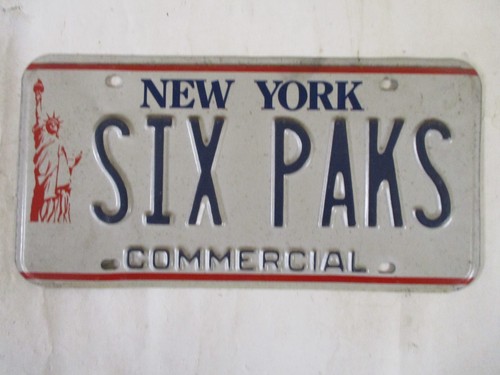 1986 New York vanity SIX PAKS BEER PACKS License Plate Tag SP | eBay