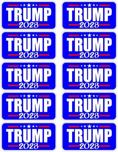 10-pk TRUMP 2028 1"x2" Vinyl Hard Hat Helmet Stickers Decals Keep ...