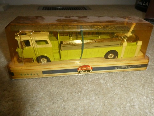 Model Power O 1:48 Scale Green White Diecast Fire Truck 8968-7 NIB | eBay