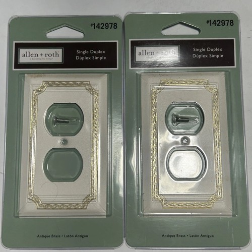 2-pack Allen & Roth 2-Gang Outlet Wall Plate Cover Duplex White And ...