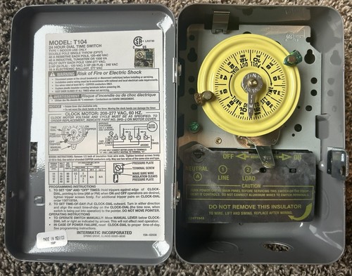 Open box Intermatic T104 24-Hour Electromechanical Mechanical Time ...