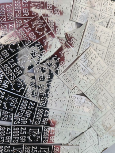 Silver Stamps Eighty 2.5 Grain Bars .999 Silver Bullion AG 47 | eBay