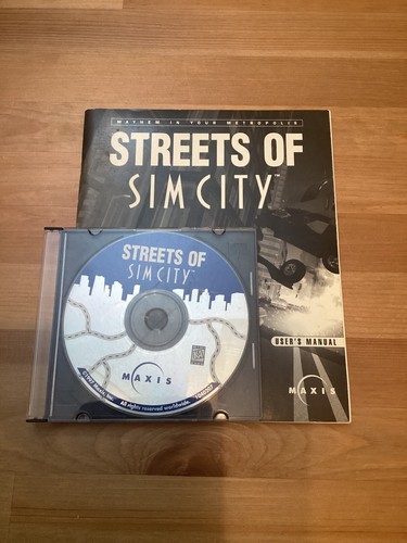 Streets of SimCity (PC, 1997) game + instruction manual | eBay
