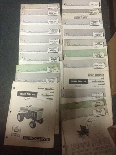 YOU PICK rare Bolens Husky Tractor tiller saw owners parts Manuals see ...