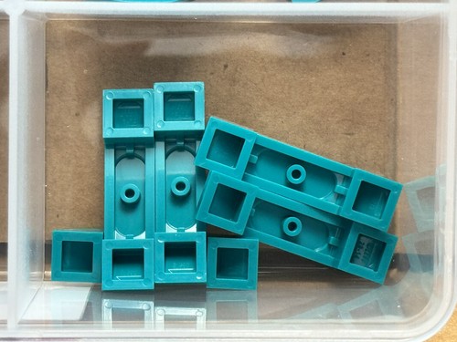 LEGO Parts - Dark Turquoise Slope, Curved 4 x 1 x 2/3 Double - No 93273 ...