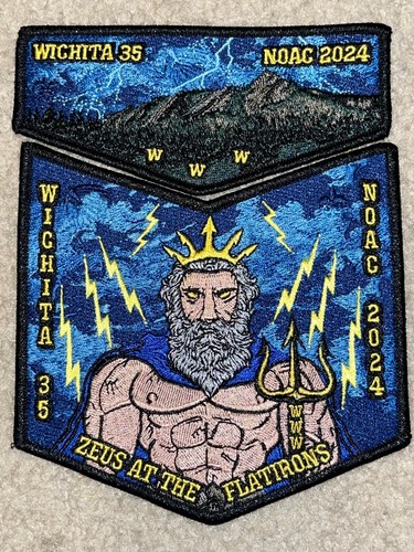 Boy Scout Wichita 35 Texas Zeus Poseidon Flatirons 2024 NOAC OA Flap Patch Set | eBay