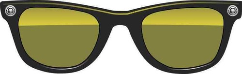 5.25in x 1.75in Yellow Sunglasses Sticker Car Truck Vehicle Bumper ...