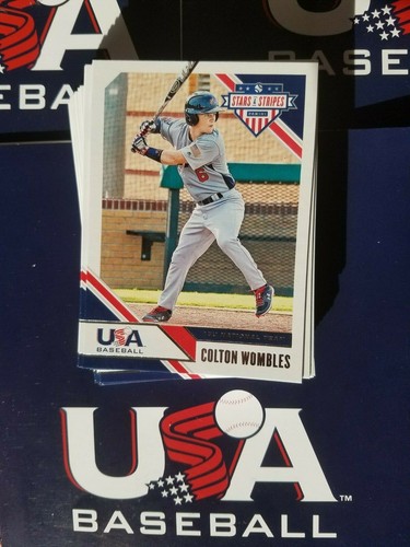 Lot of 80- Panini 2020 USA Baseball stars & stripe COLTON WOMBLES 80 ...