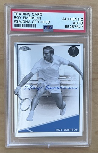 Roy Emerson Signed 2021 Topps Chrome Tennis Card PSA Autographed Auto ...