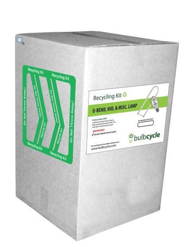 BulbCycle LARGE U-Bend HID Lamp Recycling Box 46 T12 81 T8 U-Bend 60 ...