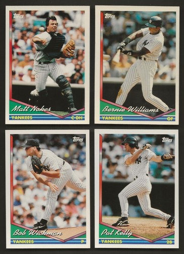 1994 Topps New York Yankees Lot #2 Bernie Williams 59 Nokes 88 Kelly ...