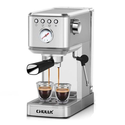CHULUX Slim Espresso Machine with Milk Frother Steam 20 Bar ...