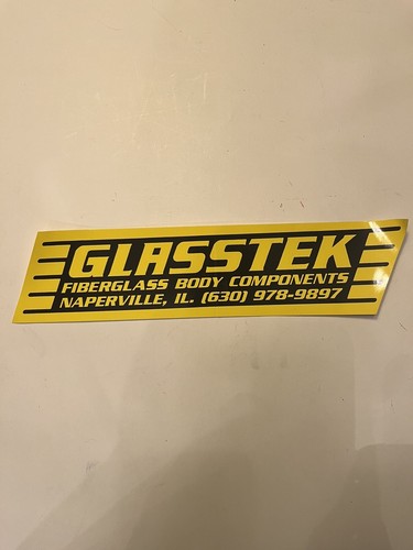 Original Vintage Glasstek Fiberglass Body Components Sticker ~12x3” (4P ...