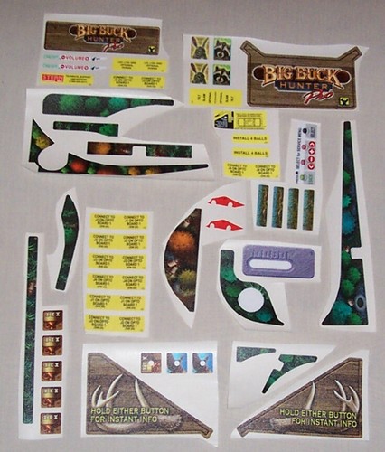 Stern Big Buck Hunter Pinball Machine Playfield Decal Set 802-5000-B2 ...