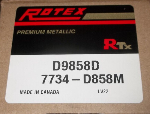 Rear Disc Brake Pad Set, Semi-Metallic - Rotex D9858D | eBay