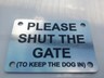 Beware of Dog Keep Gate Closed Sign Plaque Close Shut Outdoor Rated ...