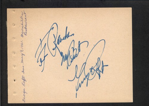 George Raft - Signed Autograph Book Page - Scarface - Some Like it Hot ...
