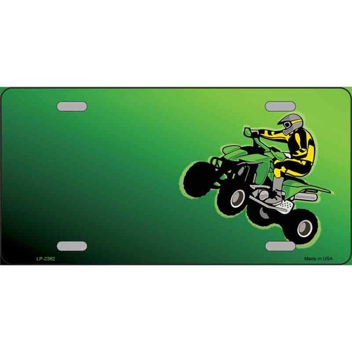 Quad Rider Offset Flat Metal Novelty License Plate Tag LP-2382 | eBay