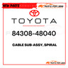 84308-48040 Toyota Cable sub-assy, spiral 8430848040, New Genuine OEM ...
