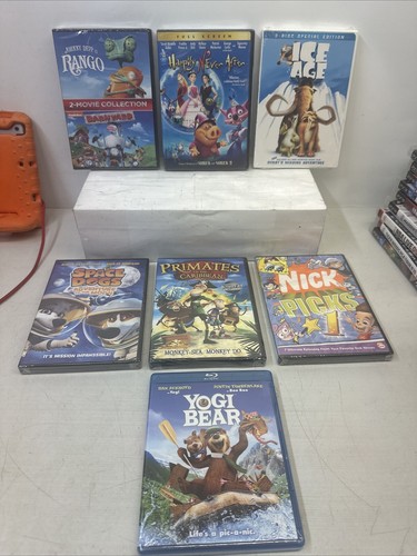 New Dvd Cartoon Lot 8 Rango Barnyard Ice Age Yogi Bear Happily Never ...