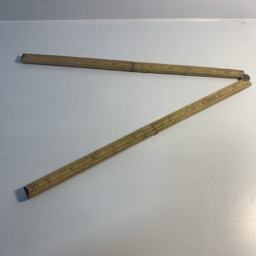 Vintage - Stanley folding wood & brass 2 foot ruler | eBay