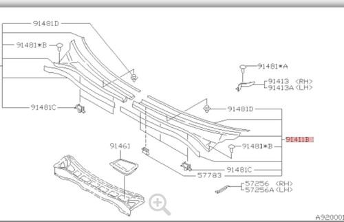 Subaru Forester Windshield Cowl Panel Trim Cover Left Driver Side 1998 ...