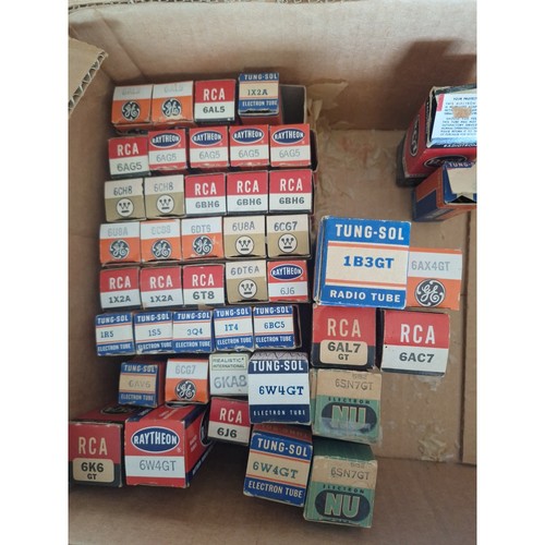 Vintage Vacuum Tubes Lot of 45 Boxed RCA Tung-Sol Raytheon GE Radio TV ...