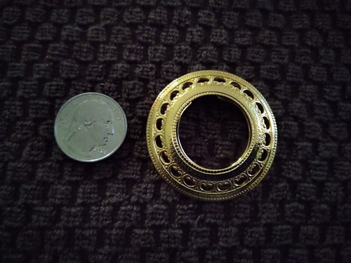Vintage Yellow Tone Collar Button Cover Estate Piece | eBay