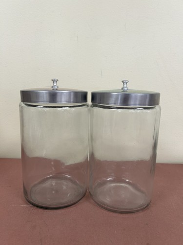Lot Of 2 Vintage Profex Apothecary Medical Jar 7" Tall With Lids | eBay