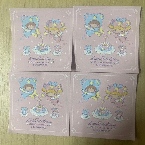 Sanrio Little Twin Stars Kiki and Lala 50th Anniv Sticker Seal 4 pcs | eBay