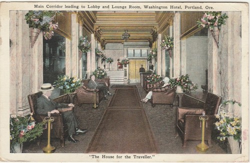Main Corridor Leading To Lounge-Washington Hotel-Portland-Oregon-Or | eBay