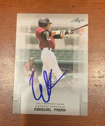 2017 Leaf Perfect Game Card #219 Ezequiel Pagan SIGNED AUTO Autograph ...