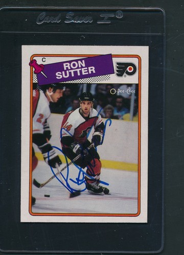 1988/89 O-Pee-Chee #126 Ron Sutter Flyers Signed Auto *C1338 | eBay