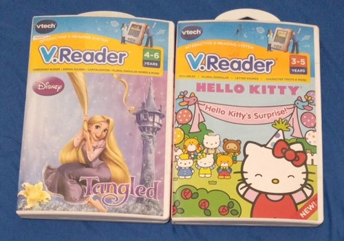 LOT OF 2 VTech V.Reader Hello Kitty & Tangled 😁💯 ️🏝👍 | eBay