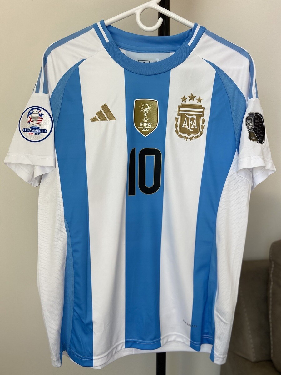 Adidas Argentina 2024 Messi Home Jersey Soccer IX7790 White