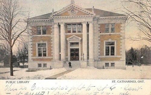 PUBLIC LIBRARY ST. CATHARINES ONTARIO CANADA POSTCARD 1906 | eBay