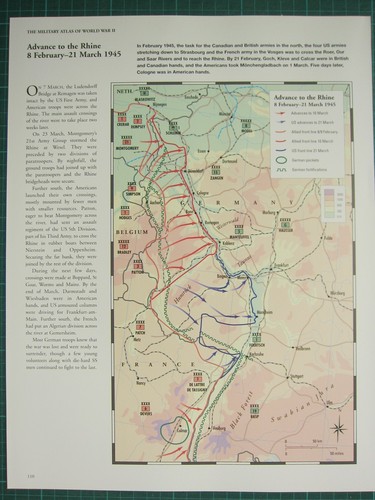 WW2 WWII MAP ~ ADVANCE TO THE RHINE 8 FEB - 21 MARCH 1945 GERMAN ...