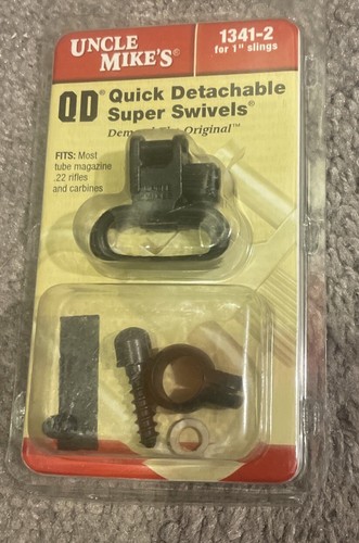 Uncle Mikes 1341-2 QD Sling Swivel Set 1" Fits Most Tube Fed 22 Rifles ...