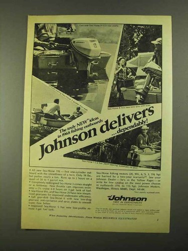 1968 Johnson Sea-Horse Outboard Ad - 1-1/2, 3, 6, 9-1/2 | eBay