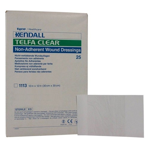 Kendall Telfa™ Pre-Cut Clear Wound Contact Layer Dressing, Sterile (Box ...